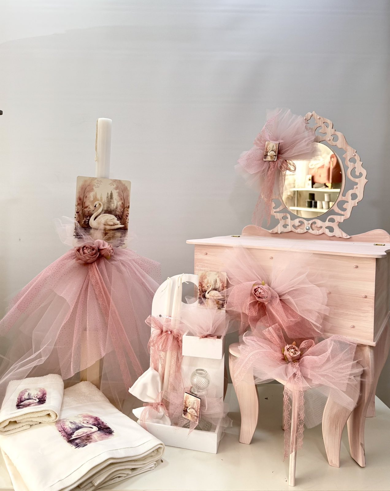 ΠΑΚΕΤΟ ΒΑΠΤΙΣΗΣ ΚΟΡΙΤΣΙ ΜΕ ΘΕΜΑ ΚΥΚΝΟΣ – Atelier de bapteme